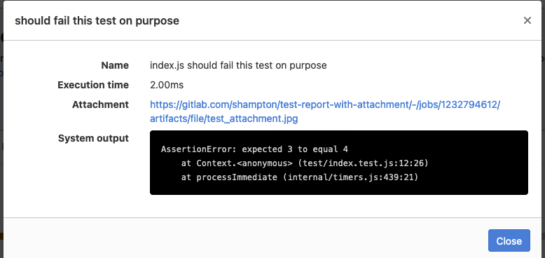 Unit test reports · Testing · Ci · Help · GitLab